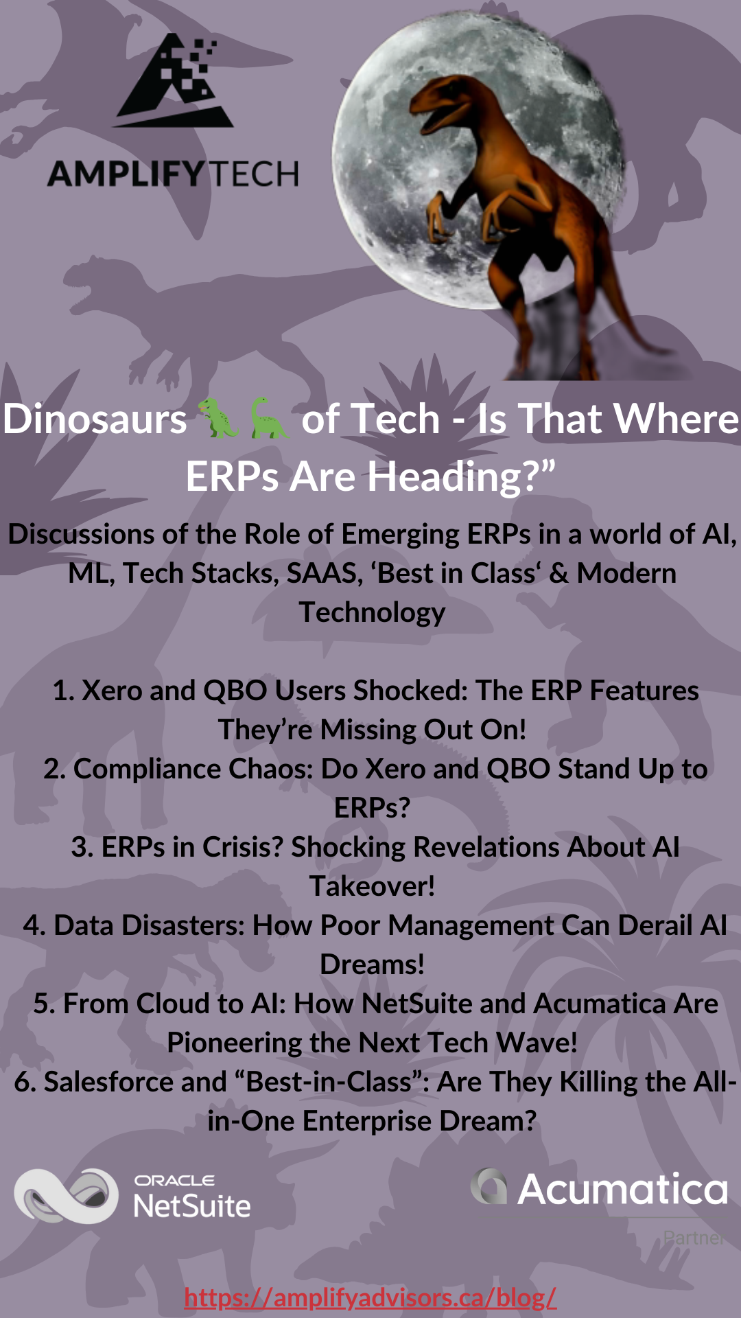 Dinosaurs of Tech - Is That Where ERPs Are Heading? - AmplifyTech™